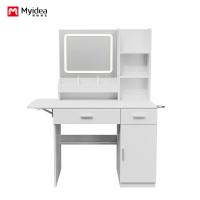 China customization Simple with Mirror, Stool, Dressing Table, Bedroom, Cosmetics with Cabinet, Storage Table, Small-sized Household, Makeup Table for sale