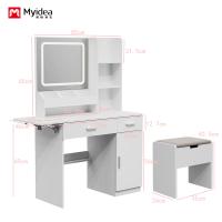 China customization Simple with Mirror, Stool, Dressing Table, Bedroom, Cosmetics with Cabinet, Storage Table, Small-sized Household, Makeup Table for sale