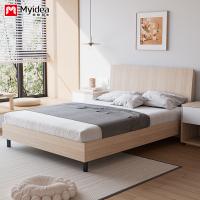 China Custom Single Bed Board with Charging Port 2000x1200mm Soft Comfortable Apartment Bed for sale