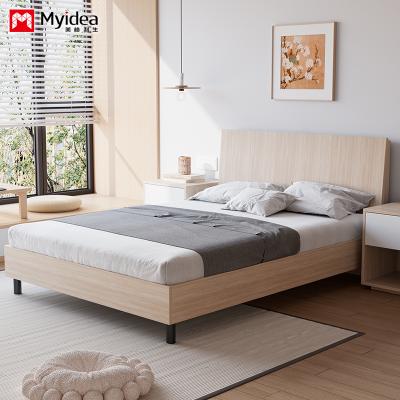 China Custom Single Bed Board with Charging Port 2000x1200mm Soft Comfortable Apartment Bed for sale