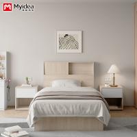 China Customizable Single Wooden Bed 2000x1200mm for Rental Rooms Apartments Homestays Soft Comfortable for sale
