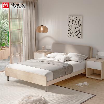 China Custom Single Apartment Bed 2000x1200mm with Charging Port and Soft Headboard for sale