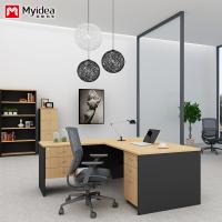 China Custom Executive Desk with Cabinets 450lb Capacity E0 Grade Particle Board for sale