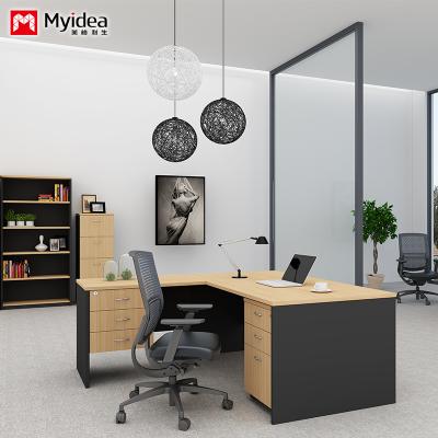 China Custom Executive Desk with Cabinets 450lb Capacity E0 Grade Particle Board for sale
