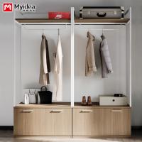 China Hotel Bedroom Wardrobe with Hanging Rod Ample Storage Panel Wood Furniture W800 D550 H1800 mm for sale