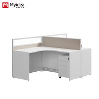 China Foshan Wholesale L-Shaped Office Desk with Screen 1200x1200mm Modern Workstation for sale