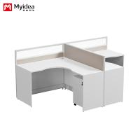 China Foshan Wholesale L-Shaped Office Desk with Screen 1200x1200mm Modern Workstation for sale