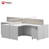 China Foshan Wholesale L-Shaped Office Desk with Screen 1200x1200mm Modern Workstation for sale