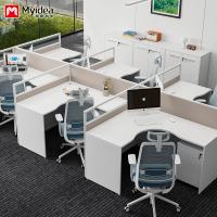 China Foshan Wholesale L-Shaped Office Desk with Screen 1200x1200mm Modern Workstation for sale