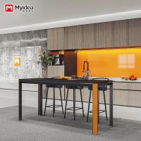 China Waterproof Rock Board Employee Pantry Bar Counter Customizable Simple Tea Table 120cm for sale