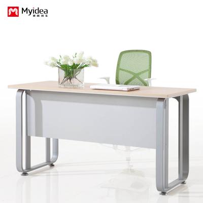 China Adjustable Height Computer Desk with Steel Frame 450lb Capacity E0 Grade Particle Board Office Desk for sale