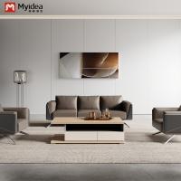 China Modern Eco-Friendly Commercial Leather Sofa with Metal Legs Factory Wholesale MG578 for sale