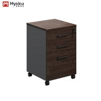 China Melamine 3 Drawer Office Filing Cabinet Large Storage Commercial Modern Design for sale
