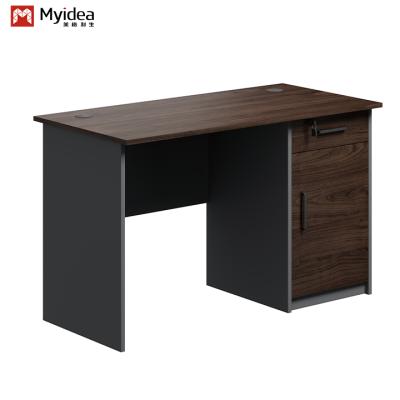 China Double Drawer Wood Desk with Storage Wall Cabinet 450lb Capacity E0 Grade for sale