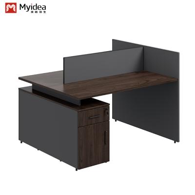 China Modern Wooden Workstation Desk with Storage 1200x1200mm Freestanding Easy Assembly for sale