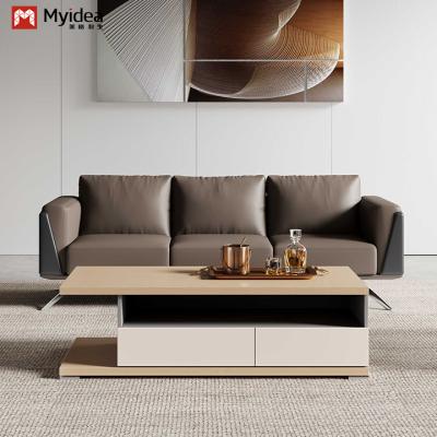 China Wood Contemporary Eco-Friendly Commercial Office Double-Drawer Panel Table with Melamine 1200x600mm for sale