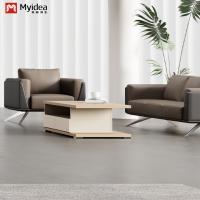 China Wood Contemporary Eco-Friendly Commercial Office Double-Drawer Panel Table with Melamine 1200x600mm for sale