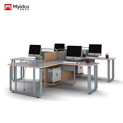 China Modern Minimalist Two Person Office Desk with Screen 450lb Capacity E0 Grade Particle Board for sale