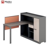 China L Shaped Office Desk with Storage Cabinet 450lb Capacity E0 Grade Particle Board for sale