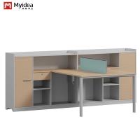 China L Shaped Office Desk with Storage Cabinet 450lb Capacity E0 Grade Particle Board for sale