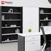 China Wooden Filing Cabinet 3 Drawer Lockable Office Storage High Cabinet 450lb Capacity for sale