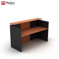 China Modern Marble Top Reception Desk Office Furniture Hotel Counter 120cm Simple Design for sale