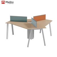 China Modern 6-Person Office Desk with Screen 450lb Capacity E0 Grade Particle Board for sale