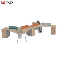 China Modern 6-Person Office Desk with Screen 450lb Capacity E0 Grade Particle Board for sale