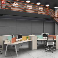 China Modern 6-Person Office Desk with Screen 450lb Capacity E0 Grade Particle Board for sale