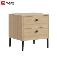 China Melamine Paper Finish Bedside Table 400x400x450mm for Hotels Apartments Dormitories for sale