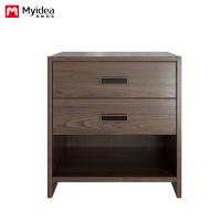 China Melamine Paper Finish Bedside Table 400x400x450mm for Hotels Apartments Dormitories for sale