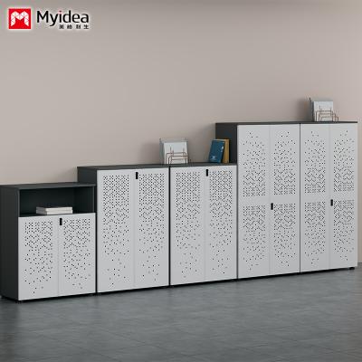 China Steel Wood Filing Cabinet 3 Drawer E0 Grade Particle Board 450lb Capacity Office Storage for sale