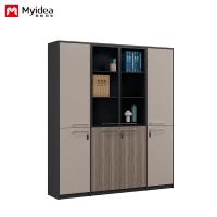 China Office Filing Cabinet with Glass Door Light Strip 3 Drawer Storage 450lb Capacity for sale