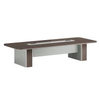 China Arc-Shaped PVC Foil Coated Conference Table 180x90cm Smooth Paint-Like Finish Executive Meeting Desk for sale