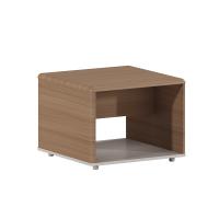 China PVC Overlaid Curved Edge Coffee Table Faux Paint Arc Surface 120x60x45cm for sale