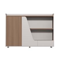 China PVC Laminated Arc Edge Storage Cabinet 3 Drawer Sideboard 450lb Capacity E0 Grade Particle Board for sale