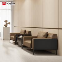 China Modern Italian Leather Office Sofa 3 Seater 1780x830x840mm with Coffee Table Set for sale