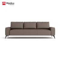 China Modern PU Leather Office Sofa High Density Foam Reception Couch 770x830x840mm Heavy Duty Waiting Area Lounge Chair for sale