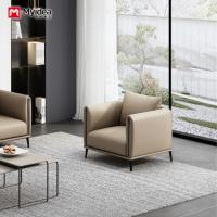 China Modern Office Leather Sofa Set with Coffee Table 770x830x840mm 3-Seater 1780x830x840mm for sale