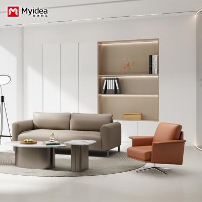 China Modern PU Leather Office Sofa 3 Seater 1780mm Lobby Furniture Hotel Clubhouse Business for sale