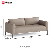 China Modern PU Leather Office Sofa 3 Seater 1780mm Lobby Furniture Hotel Clubhouse Business for sale