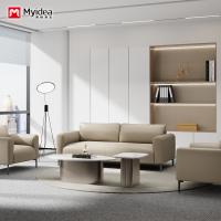 China Modern PU Leather Office Sofa 3 Seater 1780mm Lobby Furniture Hotel Clubhouse Business for sale