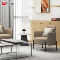 China Modern Office Leather Sofa Couch High Density Foam 1780mm Heavy Duty Reception Seating for sale