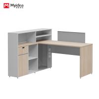 China Customizable Single Seat Staff Desk with Storage Cabinet 1530x1400x1050mm Modern Office Computer Desk for sale