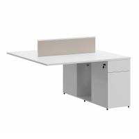 China Modern Wooden L-Shaped Workstation Desk with Storage 450lb Capacity E0 Grade Particle Board for sale