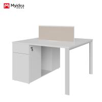China Modern Wooden L-Shaped Workstation Desk with Storage 450lb Capacity E0 Grade Particle Board for sale