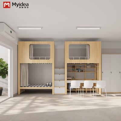 China Three Person Apartment Capsule Bunk Bed with Shared Stairs 4600x900x2400mm ISO9001 Certified for sale
