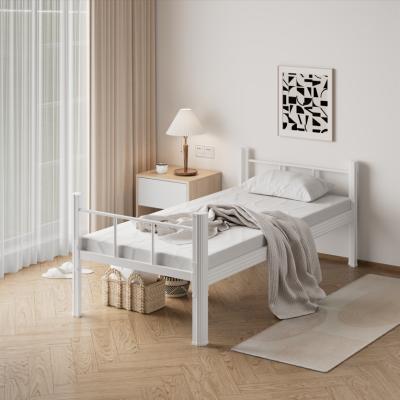 China Customizable Single Bed Cold Rolled Steel Frame Durable Student Bed 2000x900mm for sale