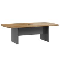 China PVC Film Coating Process Modern Eco-Friendly Conference Table with Flexible Wiring 8-Seater Office Furniture for sale