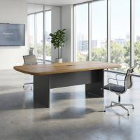 China PVC Film Coating Process Modern Eco-Friendly Conference Table with Flexible Wiring 8-Seater Office Furniture for sale